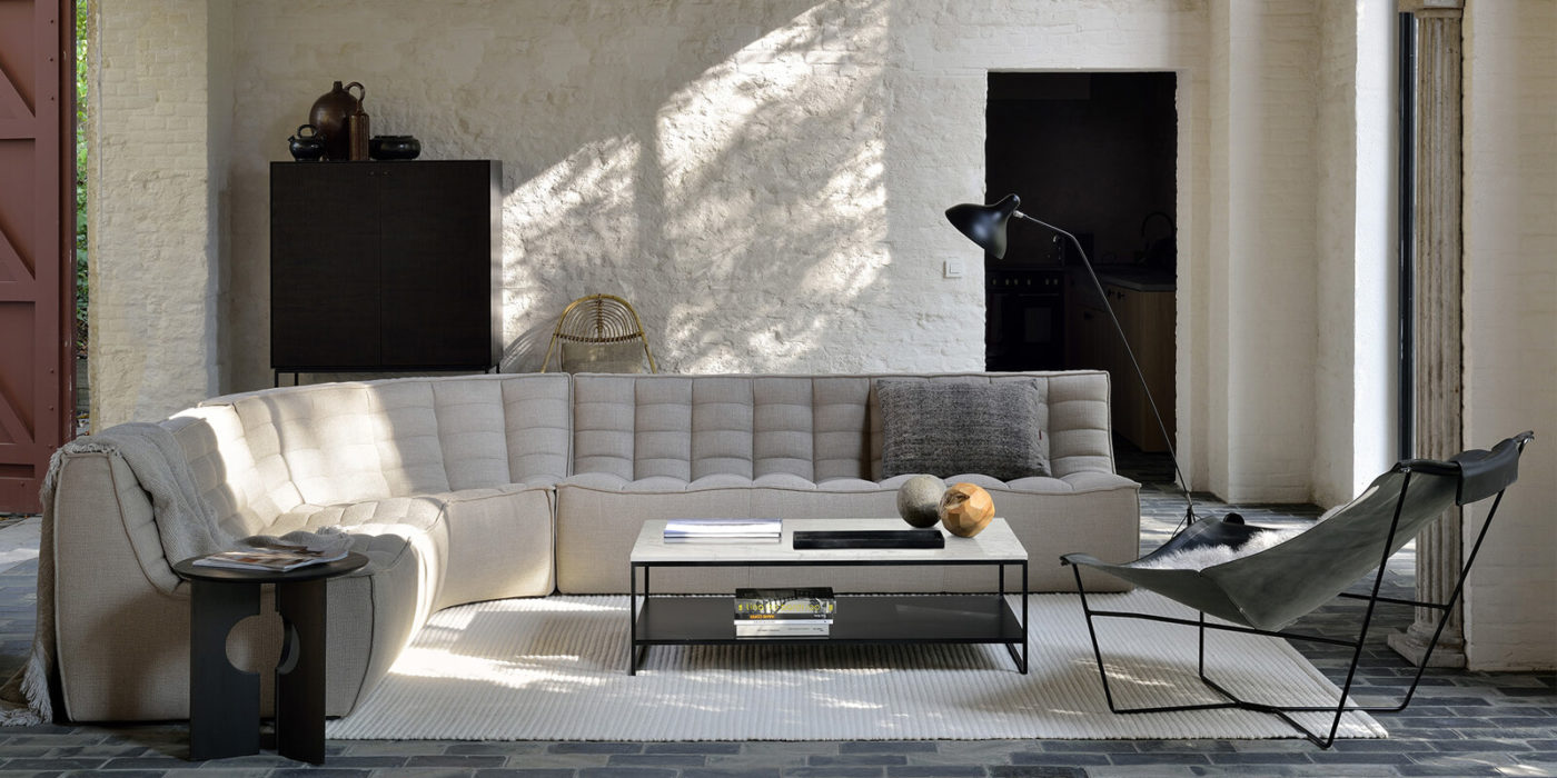 Ethnicraft Hugo Modular Sofa - 3 Seater - Beige | Cuchi Furniture